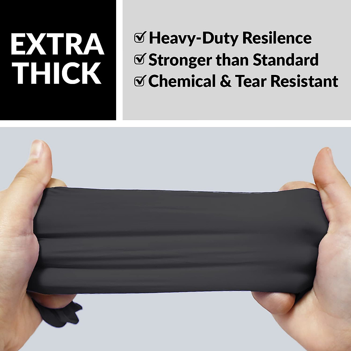 Klex Nitrile Exam Gloves - Medical Grade, Powder Free, Rubber Latex Free, Disposable Examination Grade Glove, Food Safe, Black, Small, 1000 Count