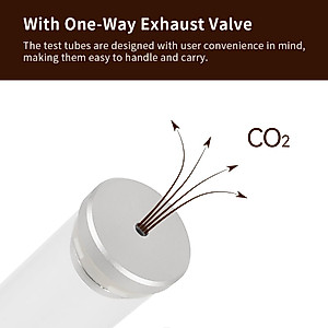 watchget 14-Piece Coffee Bean Storage Kit, Single-Dose Glass Tubes with Acrylic Stand, Airtight Coffee Cellar, Compact Bean Dispenser for Baristas & Home, Small