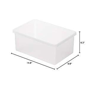 無印良品 MUJI 82219418 Polypropylene Storage Box, Medium, Width 14.6 x Depth 9.8 x Height 6.3 inches (37 x 25 x 16 cm), Translucent