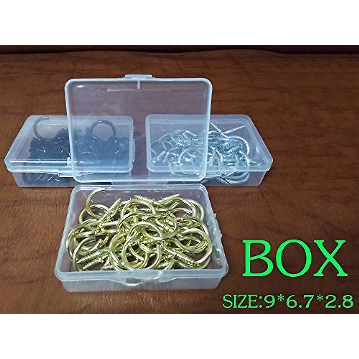 donjon VONVOFF 1.73 Inches Ceiling Hooks,Black Wall Hooks for Hanging Plants,Kitchen Hooks,Drop Ceiling Hooks,Cup Hooks,Great for Indoor & Outdoor Use(30 Packs)