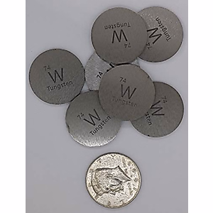 Tungsten (W) 30.68mm Metal Disc - One Troy Ounce