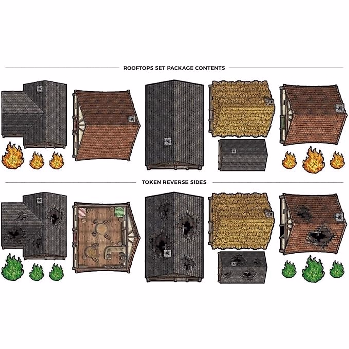 Geek Tank Games Tabletop Tokens - Rooftops Set