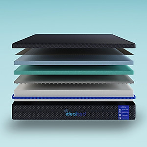 iDealBed G4 Nova Luxury Memory Foam Mattress, Back Aligning Support, Floating Pressure Relief Technology, Cooling Temperature Regulation Tech, Motion Isolation (Medium Soft, King)