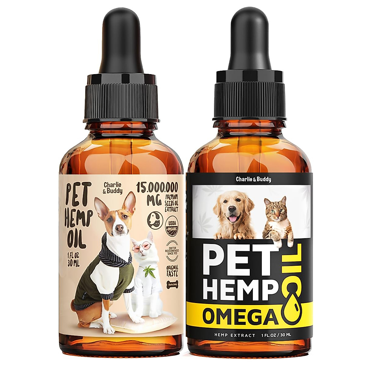 Charlie&Buddy Hеmp and Salmon Oils for Dogs - Omega 3,6,9 for Skin, Coat, Anxiеty Relief and Jоint Pаin