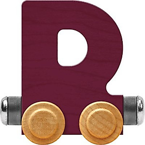 Maple Landmark NameTrains Bright Letter Car D - Made in USA (Purple)