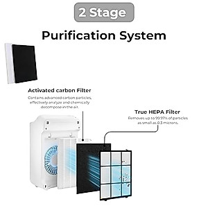 Nispira C545 HEPA Filter Replacement Ture HPEA For Winix C545 Air Purifier, P150, B151, 9300, Part Filter S 1712-0096-00 & 2522-0058-00, 113050 1 Set