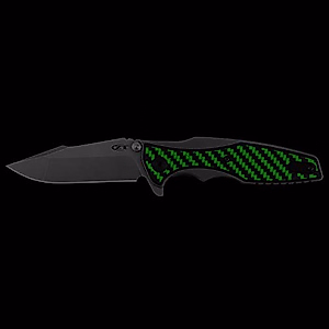 Zero Tolerance Hinderer CF Pocketknife; 3.5-Inch Blade of 20CV Stainless Steel; Titanium Handle with Glow-in-The-Dark Carbon Fiber Overlay, Frame Lock, Made in The USA (0393GLCF)