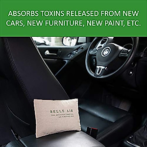 Belle Air 100% Activated Charcoal Air Purifying Bags Odor Absorber | 6x More Effective Than Bamboo Charcoal | Safely Removes Odors, Toxins, and Excess Moisture for Homes, Cars, Fridges, etc.