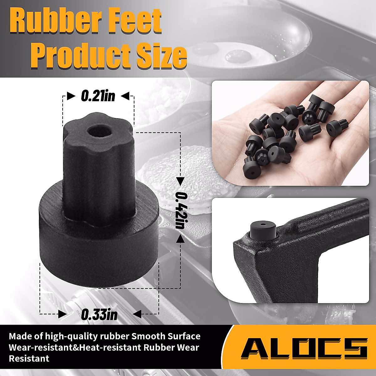 Stove Grate Rubber Feet for Samsung - W10919249 Range Grate Rubber Feet Replacement for Samsung Kitchenaid Maytag Whirlpool, Samsung Stove Parts NX58J5600SG NX58M6630SS NX58F5500SS (14 Pack)