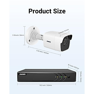 ANNKE 5MP Home Security Camera System with AI Human/Vehicle Detection, 8CH H.265+ DVR Recorder with 4X 5MP (2560TVL) Wired IP67 Outdoor CCTV Cameras, 100 ft EXIR Night Vision with Smart IR & WDR