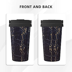 WANGXUEE Marble Pattern Print 500ml Stainless Steel Travel Tumbler Double Wall Vacuum Insulated Coffee Mug
