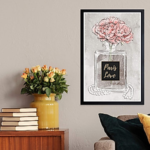 Wynwood Studio Fashion and Glam Wall Art Prints 'Vase of Fragrance' Home Décor, 13x19, Black Frame
