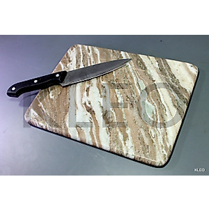 KLEO Marble Chopping Board Cutting Board Cheese Board Cheese Platter Kitchen Appliance Wine Serve-Ware Birthday Anniversary Corporate Gift (9" x 12" - Beige)