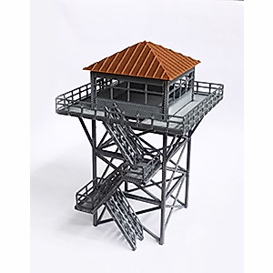 Outland Models Railway Scenery Watchtower/Lookout Tower (Grey) HO Scale 1:87