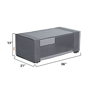 Baner Garden N87 4-Piece Outdoor Veranda Patio Garden Furniture Cover Set with 600D Durable and Water Resistant Fabric (Grey)