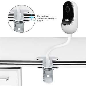 oioaahkeo Baby Monitor Mount, Adjustable Clip Mount for Owlet Duo Baby Monitor, Motorola Baby Monitor, Owlet Cam and VTech VM901 (White)(Not for Owlet Cam2)