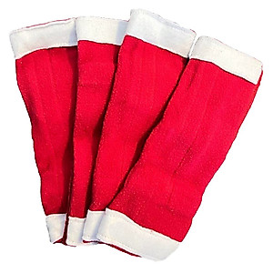 Equitem Red Santa Christmas Felt Horse Leg Wraps Set of 4