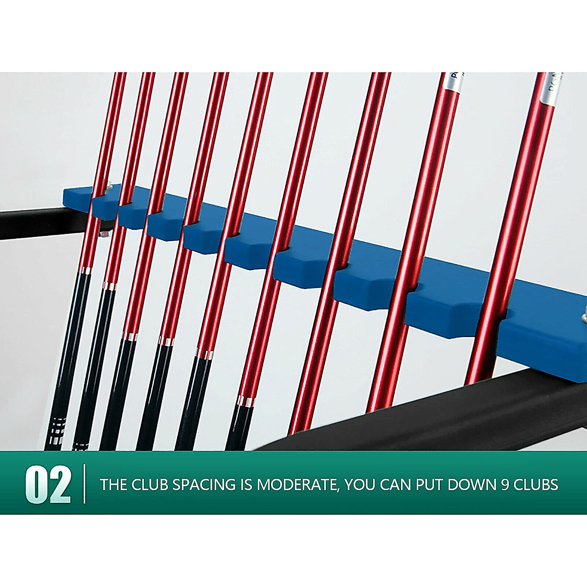 Golf Putter Stand, Heavy Duty Golf Club Organizer Rack, 9 Putters Organizer Holder, Golf Club Organizers, Golf Club Display Golf Putter Rack (US Stock)