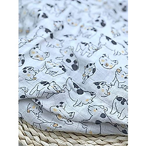 Ultra Soft Bamboo Muslin Swaddle Blankets Premium Receiving Blanket for Boys & Girls Luxurious Soft and Silky 47" x 47" Pig Blanket (Pig)