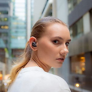 New Soul Emotion PRO Wireless Bluetooth Earbuds - Hybrid Active Noise Cancelling ENC in-Ear Headphones with Wireless Charging Case for Music and Calls - Superior Sound Quality and Comfort - Black