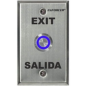 Seco-Larm Enforcer Push-to-Exit Plate, Vandal Resistant, Illuminated (SD-7275SGEX1Q)