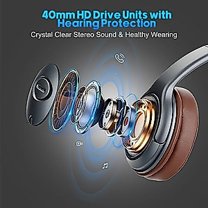 EMAIKER USB Type C Headphones Over Ear Headphone USB C Headset with Noise Cancelling Microphone with Mic Mute Button Audio Control, Works with PC Laptop Cell Phones