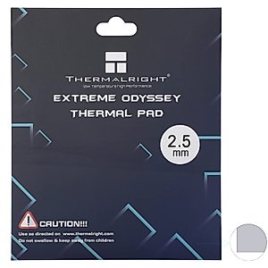 Thermalright Thermal Pad Silicone Thermal Pads 12.8 W/mK, Non Conductive Heat Resistance High Temperature Resistance for Laptop Heatsink/GPU/CPU/LED Cooler Gray (2.5mm)