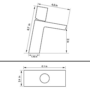 POP SANITARYWARE Waterfall Bathroom Sink Faucet with Deck Plate Matte Black Bathroom Faucets for Sink 1 or 3 Hole, Single Handle Solid Brass Bathroom Lavatory Faucet