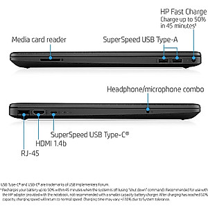 HP 15.6" FHD Laptop - Intel Celeron N4020, 4GB RAM, 128GB SSD, Windows 10 S Mode - Black (15-dw1001wm)