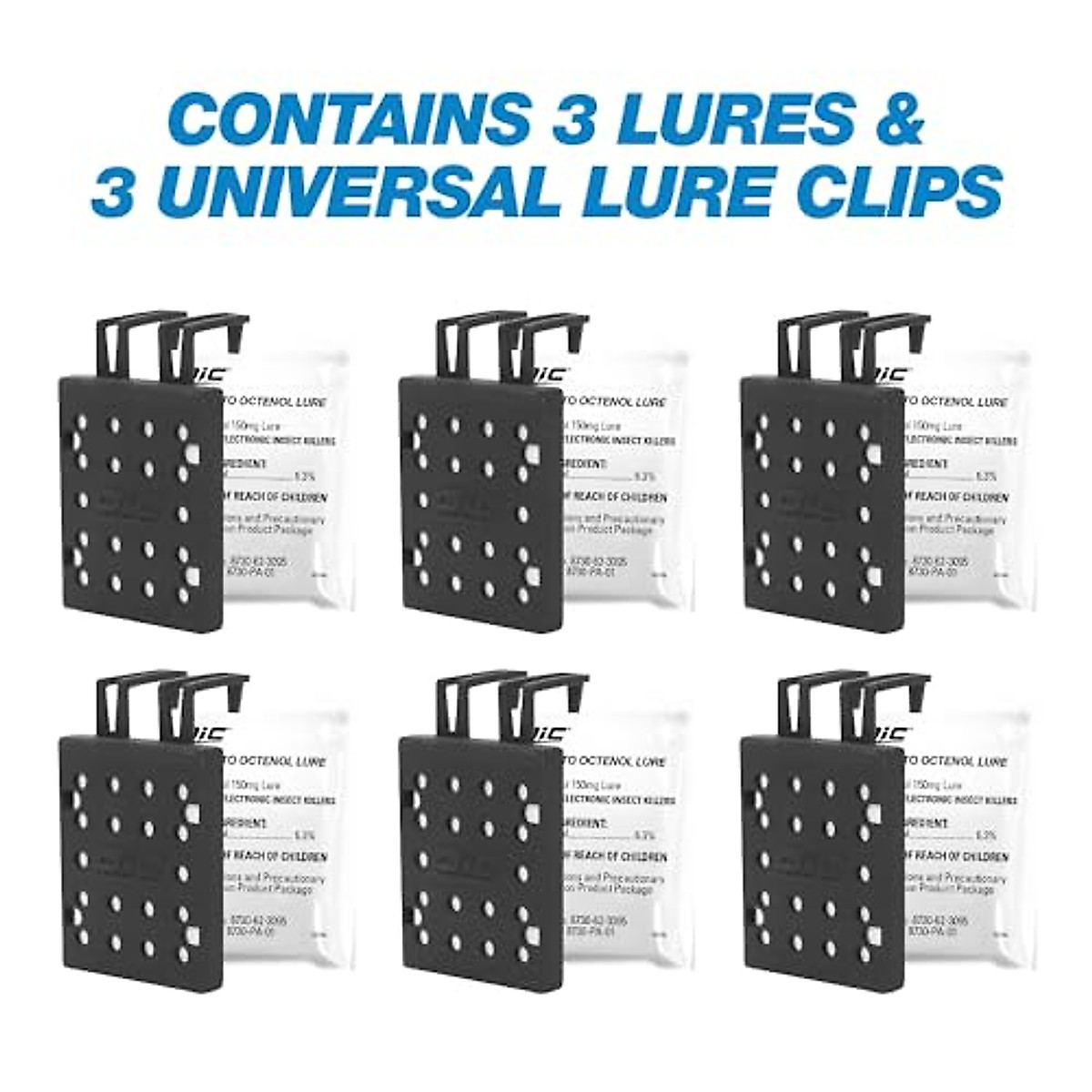 PIC Mosquito Octenol Lure (6 Pack), Attracts Mosquitoes, for Use with Electronic Insect Killers & Traps