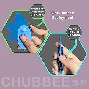 JIN Chubbee Pocket Knife for Kids, G10 Dull Blade DIY Knife Kit Unique Blue Acrylic Handle Fidget EDC Knives Safe for Starters
