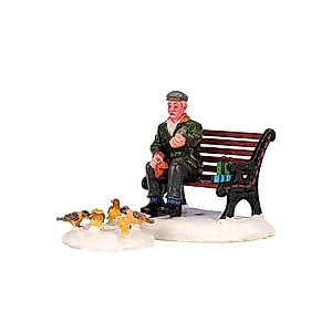 Lemax 42905 Caddington Village Figurine: Feeding Pigeons