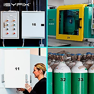 iSYFIX Black Vinyl Numbers Stickers – 2 Inch Self Adhesive (2 Sets)- Premium Decal Die Cut and Pre-Spaced for Mailbox, Signs, Window, Door, Cars, Trucks, Homes, Businesses, Address Numbers, Indoor or Outdoor