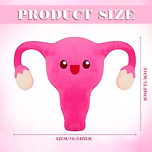 Mumufy Uterus Plush Toy Funny Stuffed Plush Toy for Women Uterus Gifts Gynecologist Health Educational Gift Fertility Party Decor(Uterus Style)