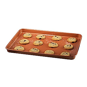 Gotham Steel Ultra Non stick Baking Sheet, Large Baking Sheet for Oven, Large Cookie Sheet for Baking, Heavy Duty Bake Pan and Dishwasher Safe Sheet Pan, Full Sized Baking Tray - 17.7” x 12.7”