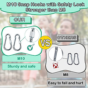 Highpro Swings Seats Heavy Duty with 65 Inches Chain Plastic Coated and 2 Hooks, Playground Swing Set Accessories Replacement, Support 250lb (Green)