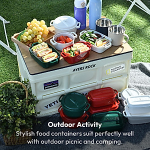 carrotez Snack Containers with lids Condiment Containers Easy to Clean Leak Proof BPA Free 2 Pack - Red