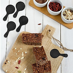 Cionyce 5 Pack of Stainless Steel Mini Spoons - Ice Cream Spoon Short Handle, Perfect for Condiments, Desserts, Tea, Coffee - Black Spoons