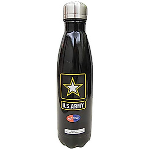 U.S. Army Military Logo Stainless Steel Double Wall Vacuum Insulated Water Bottle Cola Shape Travel Thermal Flask