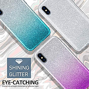 MATEPROX iPhone Xs Max case,Bling Sparkle Cute Girls Women Protective Case for iPhone Xs max 6.5"(Pink)