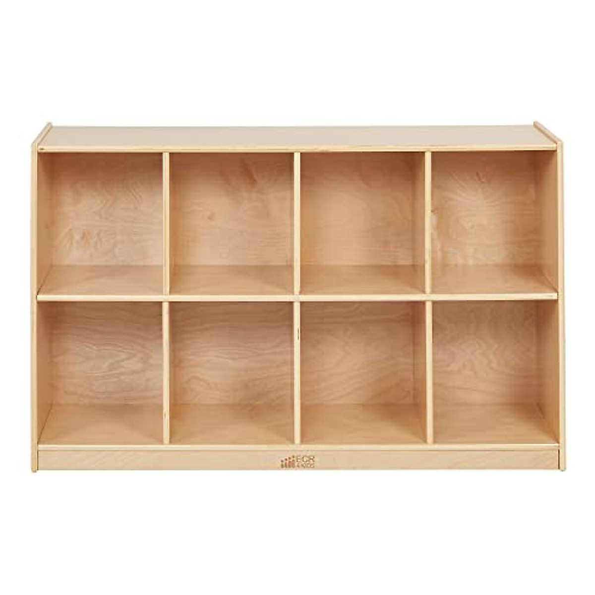 ECR4Kids 8-Compartment Mobile Backpack Storage Cabinet, Classroom Furniture, Natural