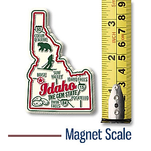 Idaho Premium State Magnet by Classic Magnets, 3" x 3.6", Collectible Souvenirs Made in The USA