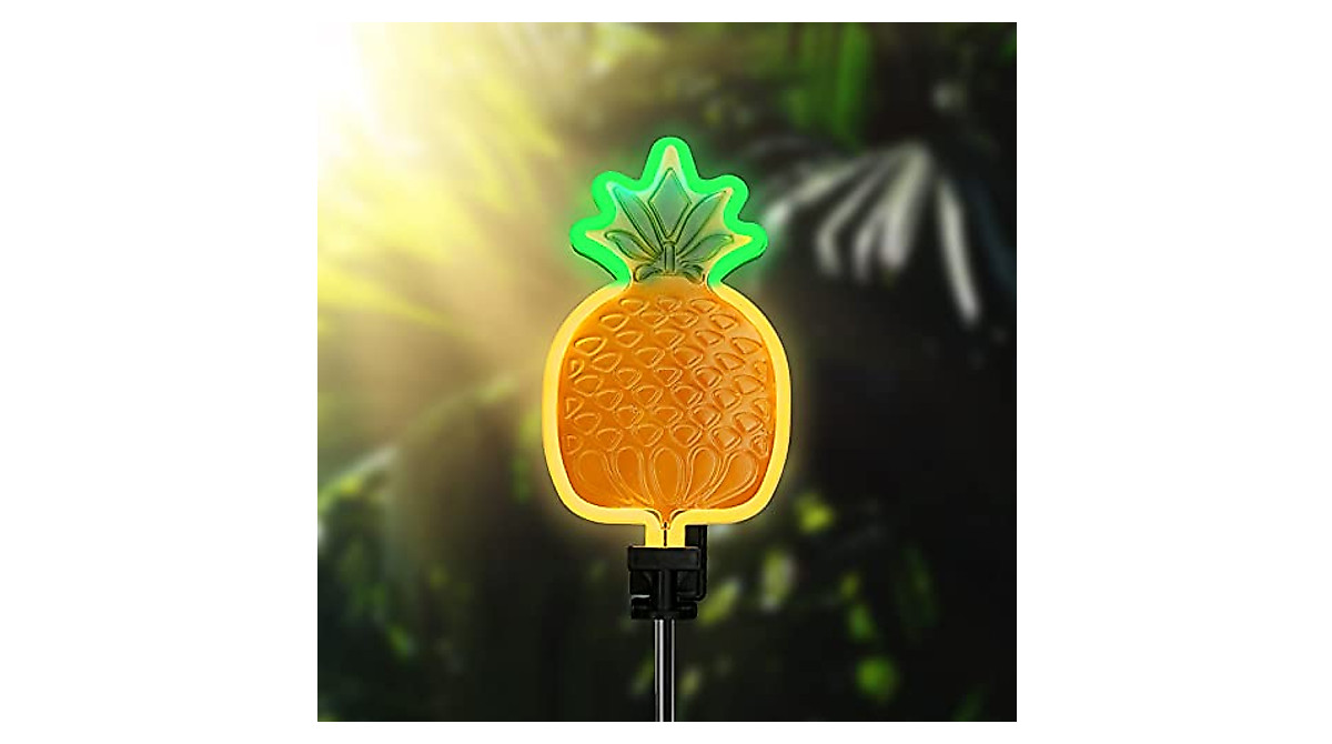 Brighten Your Outdoors with Solar Pineapple Neon Garden Lights