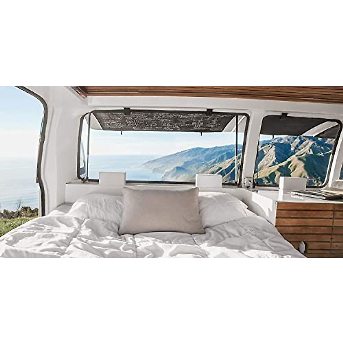 RV Three Quarter 48" x 75" Sheets for RV 3/4 Full Bunk Sheet Set for RV Camper - RV Sheets - 4 Piece Bed Set for Campers 8-12 Deep Fitted Sheet Luxury Soft (Dark Grey - 3/4 Full Bunk - 48” x 75”)