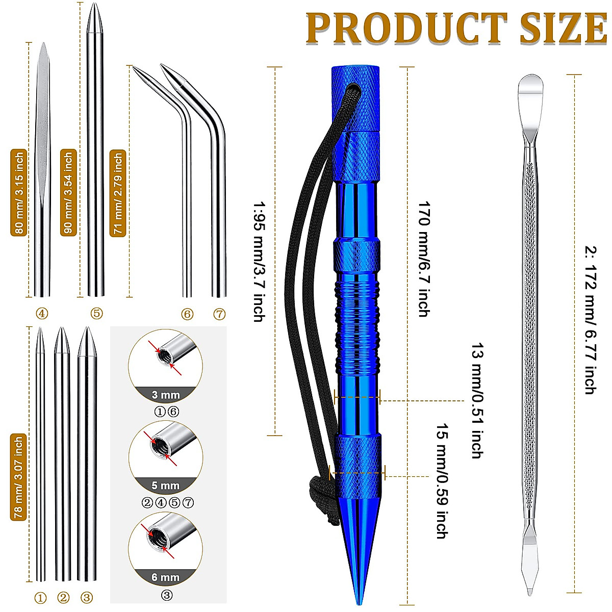 BBTO Paracord Bracelet Kit with Adjustable Length Paracord Jig, Stainless Steel Stitching Set, Army Green