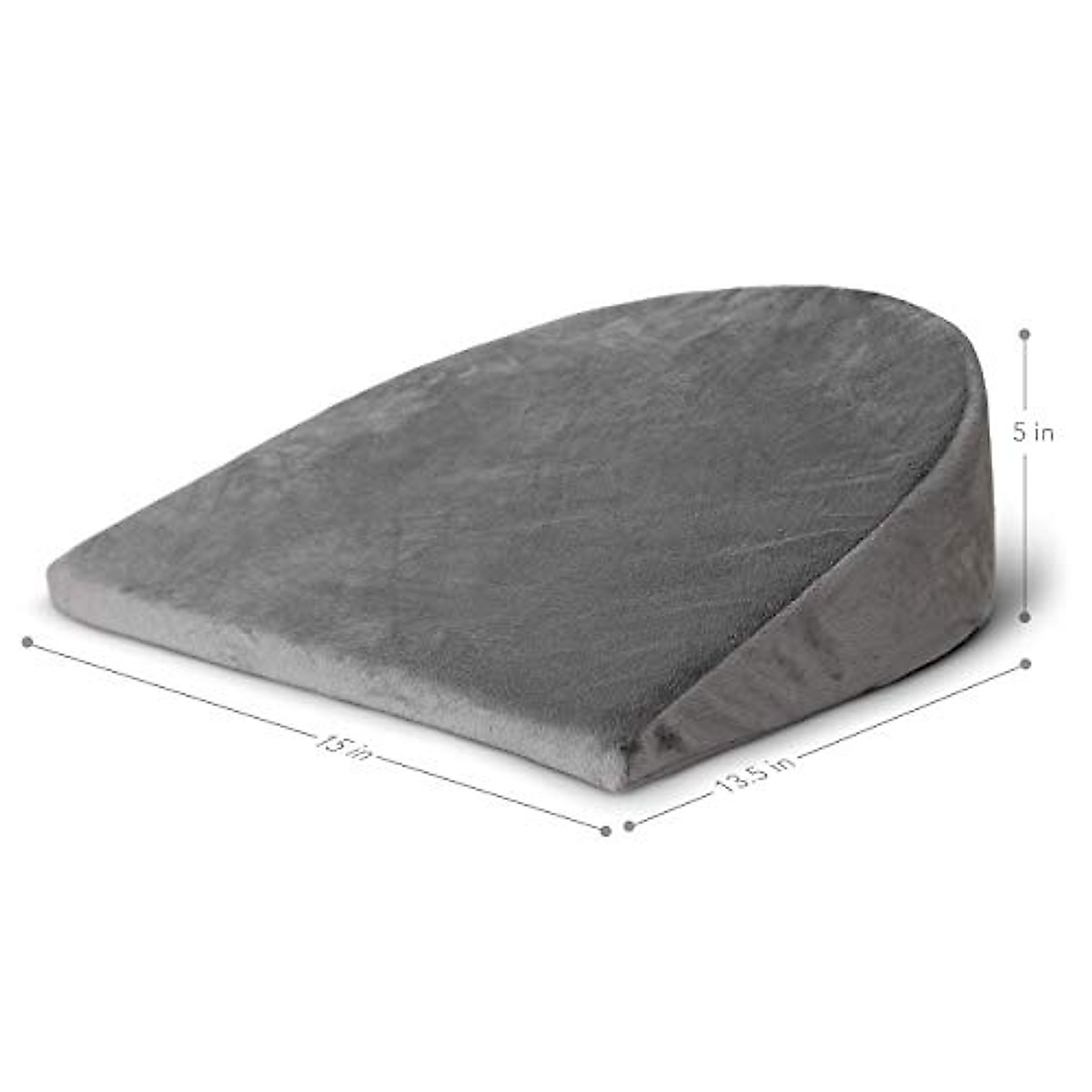 PharMeDoc Pregnancy Pillows for Sleeping Wedge Pillow, Maternity Pillow,Belly Wedge Memory Foam, Pregnancy Must Haves, New Mom Gifts for Women, Velvet Grey Cover