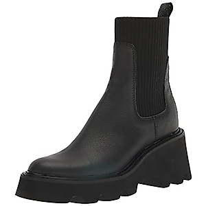 Dolce Vita Women's Hoven Fashion Boot, Black Leather H2O, 8.5