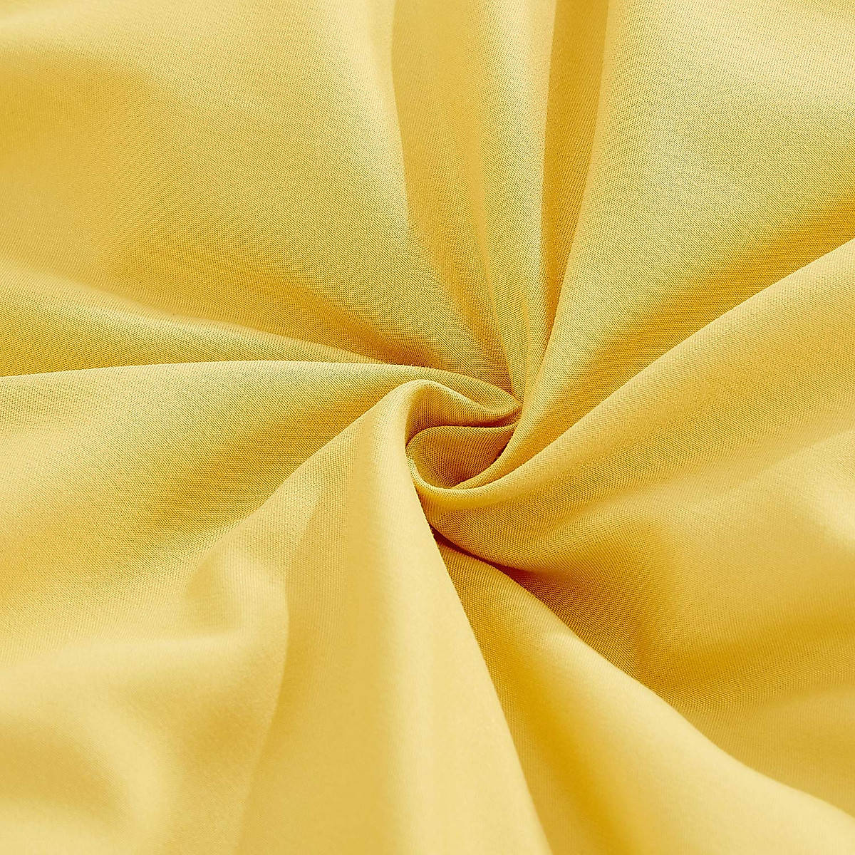 Wellboo Yellow Comforter Sets Queen Solid Yellow Bedding Comforter Sets Cotton Plain Bright Yellow Bed Comforters Queen Size Modern Pure Light Yellow Dorm Quilts Soft Health Blanket Warm Fresh Bed