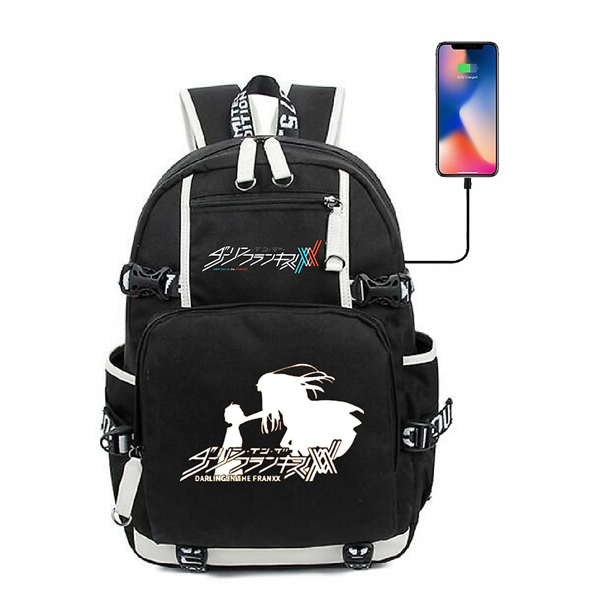 ISaikoy Anime Darling in the FranXX Backpack Shoulder Bag Bookbag Daypack School Bag 1