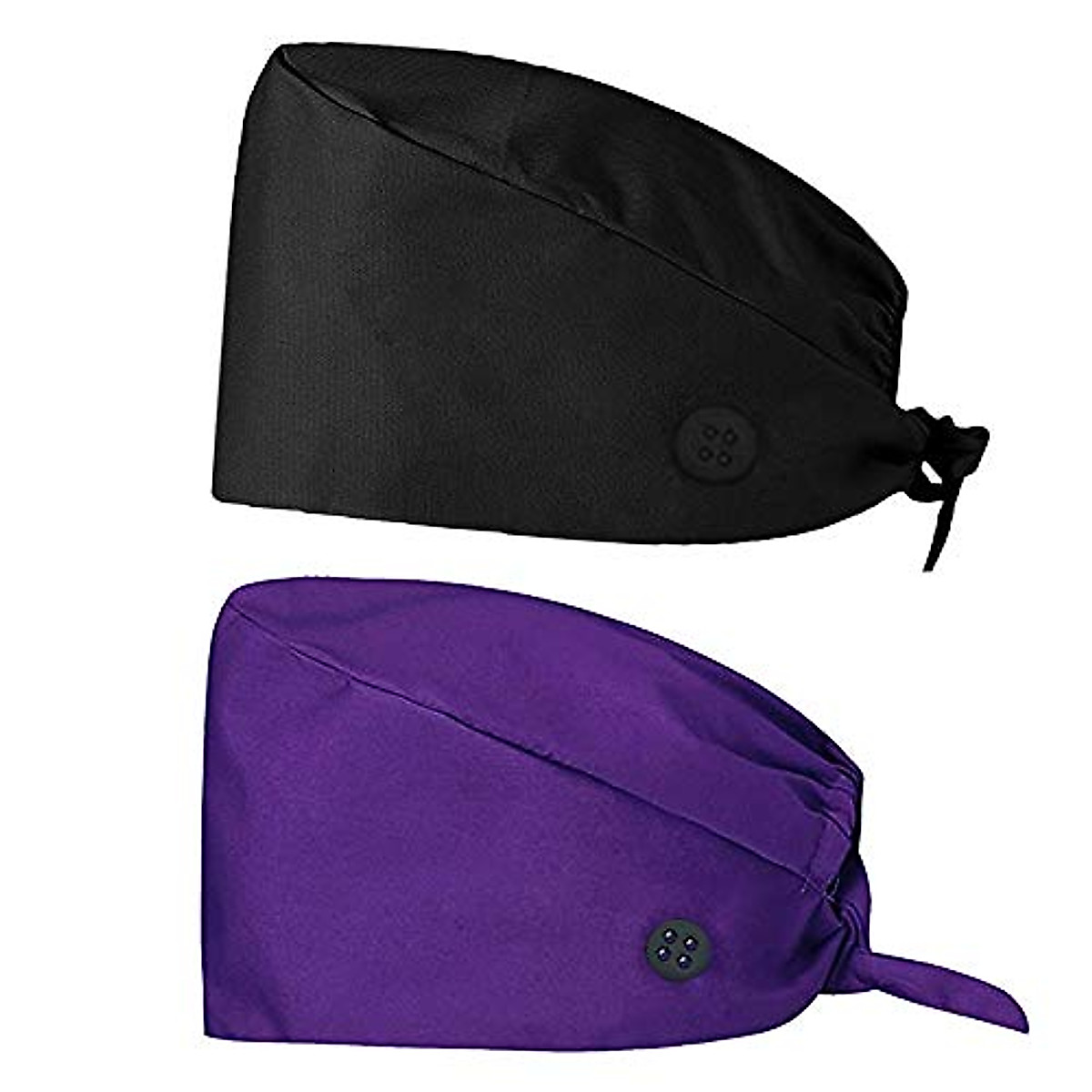 Working Cap with Button, Unisex Cotton Working Hat with Sweatband Adjustable Tie Back Hats for Women Men One Size